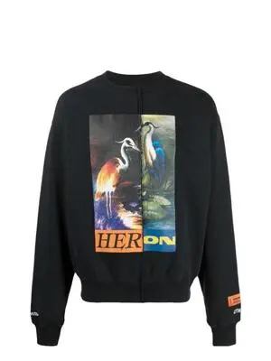 Heron Preston Graphic-print Patchwork Sweatshirt - Black