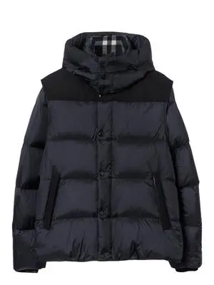 Burberry Padded Jacket With Removable Sleeves - Blue