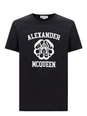 Alexander McQueen Logo Printed Crewneck T-shirt - Black