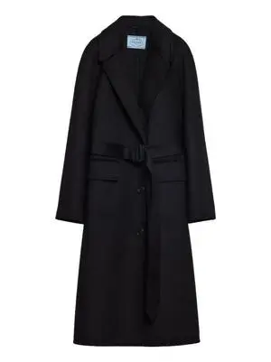 Prada Single-breasted Long Coat - Black