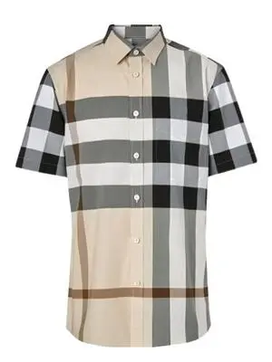 Burberry Plaid Shirt - Gray