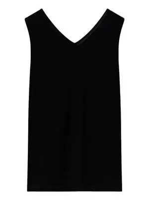 Fabiana Filippi V-neck Sleeveless Top - Black