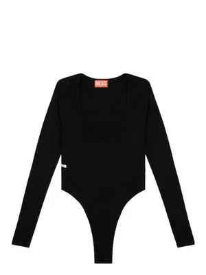 DIESEL® Ribbed Thong Bodysuit - Black