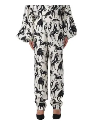 BALMAIN Balmain Horse Printed Twill Trousers
