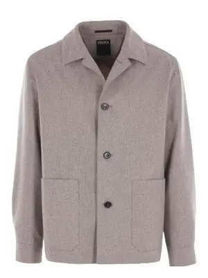 Zegna Long Sleeved Overshirt - Gray