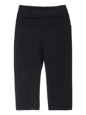 MSGM Logo-print High-waist Stretch Shorts - Black