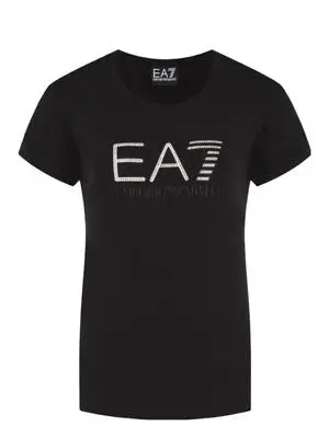 EA7 Logo Print T-shirt - Black