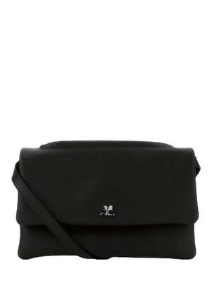 COURREGES Courrèges Leather Clutch Bag - Black