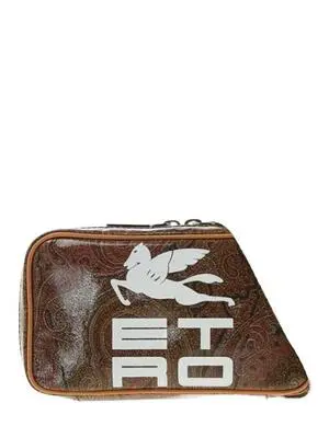 Etro Logo Shoulder Bag - Brown