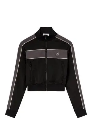 AMBUSH Cropped Track Jacket With Emblem Detail - Black