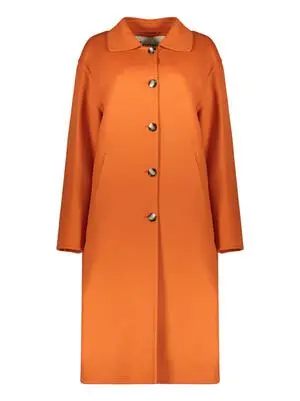 Herno Single-breasted Wool Coat - Orange