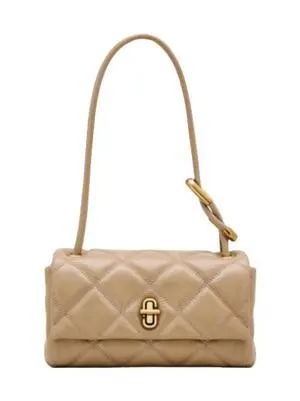 Marc Jacobs Quilted Mini Dual Shoulder Bag - Camel
