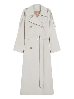 Max Mara Max Mara The Cube Double Breasted Twill Trench Coat Raw