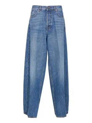 HAIKURE Wide Leg Denim Trousers - Blue
