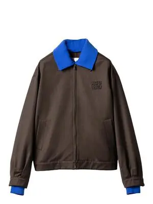 Miu Miu Layered Zip-up Jacket - Cocoa Brown