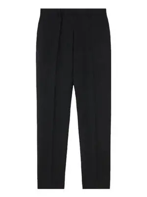 JIL SANDER Tapered Trousers With Crimped Pleats - Navy