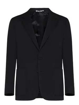 Palm Angels Single-breasted Tailored Blazer - Black