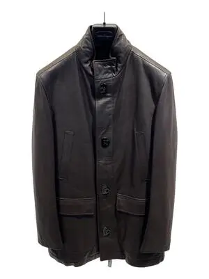 FERRAGAMO Long-sleeved Cotton-padded Jacket With Stand-up Collar - Black