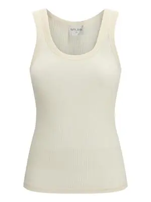 FORTE_FORTE Forte Forte Ribbed U-Neck Tank Top