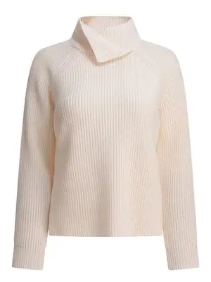 KANGRA Ribbed High-neck Cashmere Sweater - Beige