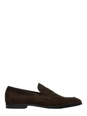 TOM FORD Suede Sean Twisted Band Loafers - Black