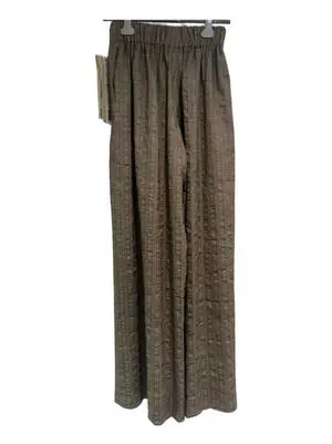 UMA WANG Elastic Waist Casual Pants - Brown