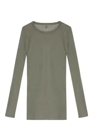 Rick Owens Temple Rib Long-sleeve T-shirt - Gray