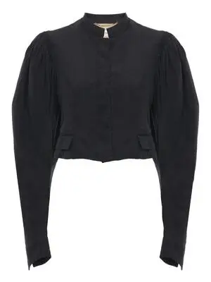 Chloé Balloon Sleeve Cropped Jacket - Black