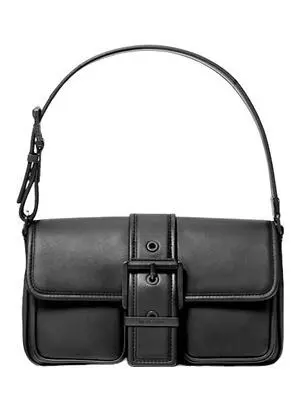 Michael Kors Colby Buckle Flap Shoulder Bag - Black