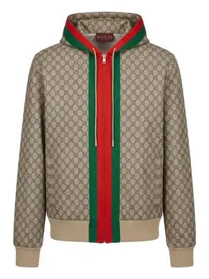 Gucci Monogrammed Zip-up Jacket - Beige/ebony