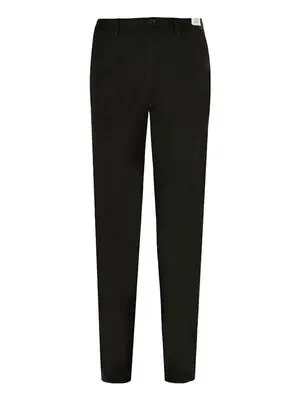 Hugo Boss Slim Fit Casual Pants With Logo Details - Black