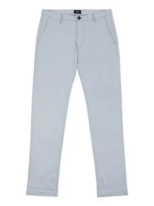 Hugo Boss Straight Casual Pants With Button Detailing - Blue
