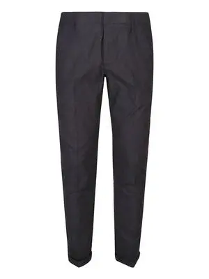 DONDUP Cuffed Cotton Pants - Black