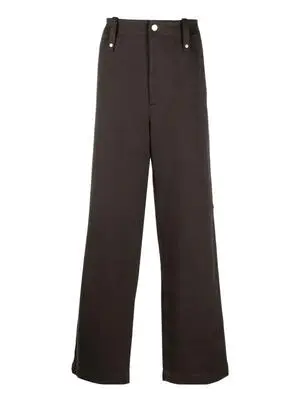 Burberry Straight Leg Loose Fit Trousers - Black