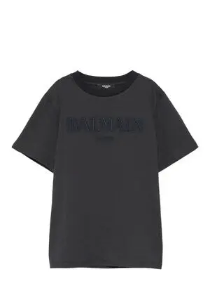 Balmain Paris Embroidered Logo T-shirt - Black