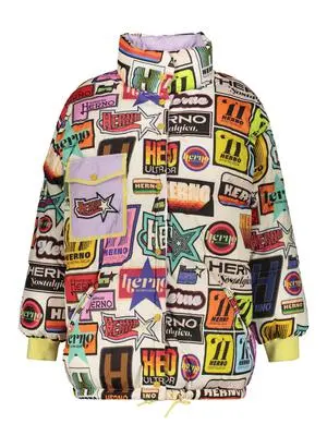 Herno Reversible Logo-print Puffer Coat - Multicolor