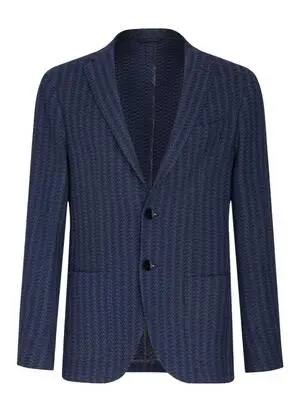 Etro Single Breasted Striped Blazer - Blue
