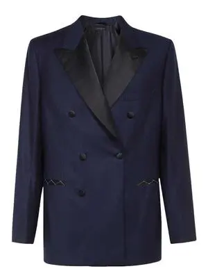 Brioni Virgilio Double-breasted Blazer - Black