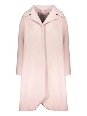 Herno Concealed Placket Wool Blend Coat - Pink