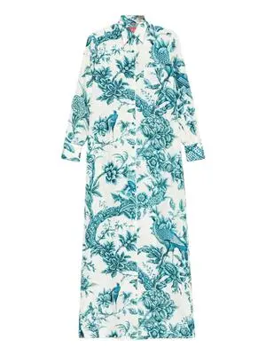 F.R.S FOR RESTLESS SLEEPERS Antea Floral Print Maxi Dress - Blue