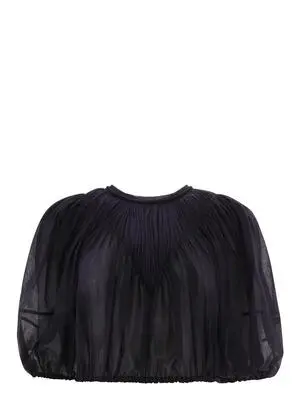 Chloé Long-sleeved Pleated Blouse - Black