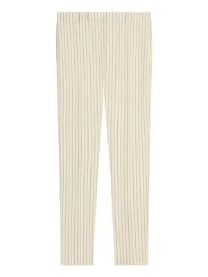 Celine Classic Striped Wool Flared Pants - Nude