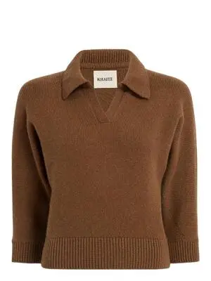 Khaite Khaite Herve V-Neck Polo Jumper Feng