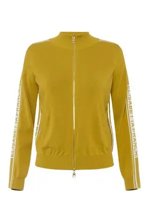 Elisabetta Franchi Zip-up High Neck Cardigan - Brown
