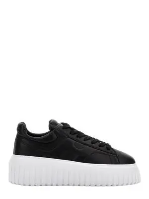 Hogan Platform Low-top Lace-up Sneakers - Black
