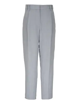 Brunello Cucinelli Brunello Cucinelli Pleated Tapered Leg Pants Gray