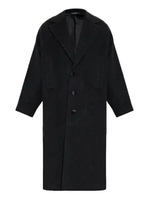 Dolce & Gabbana Single-breasted Oversized Coat - Black
