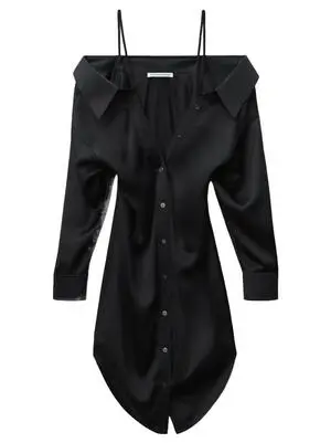 ALEXANDER WANG Alexander Wang Off-the-Shoulder Shirt Dress