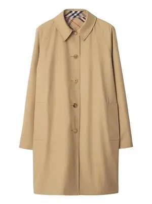 Burberry Check-pattern Buttoned Reversible Trench Coat - Flaxen