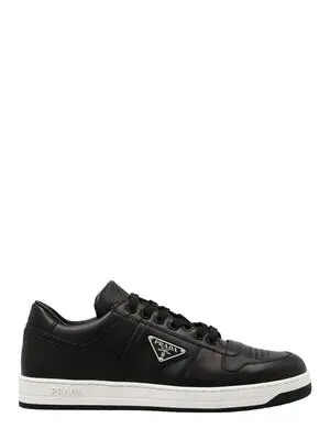 Prada Downtown Leather Sneakers - Black